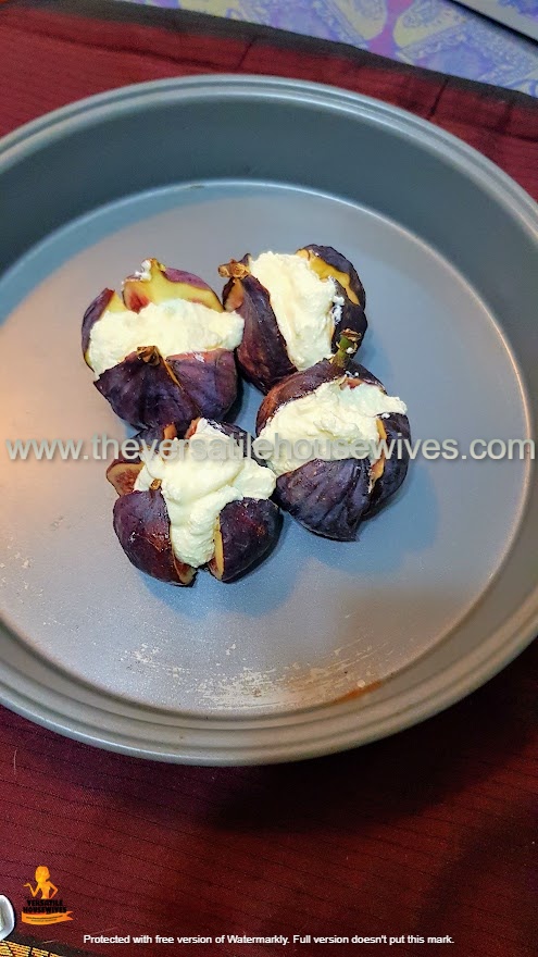 Oven Baked Figs With Cream Cheese And Honey - The Versatile Housewives